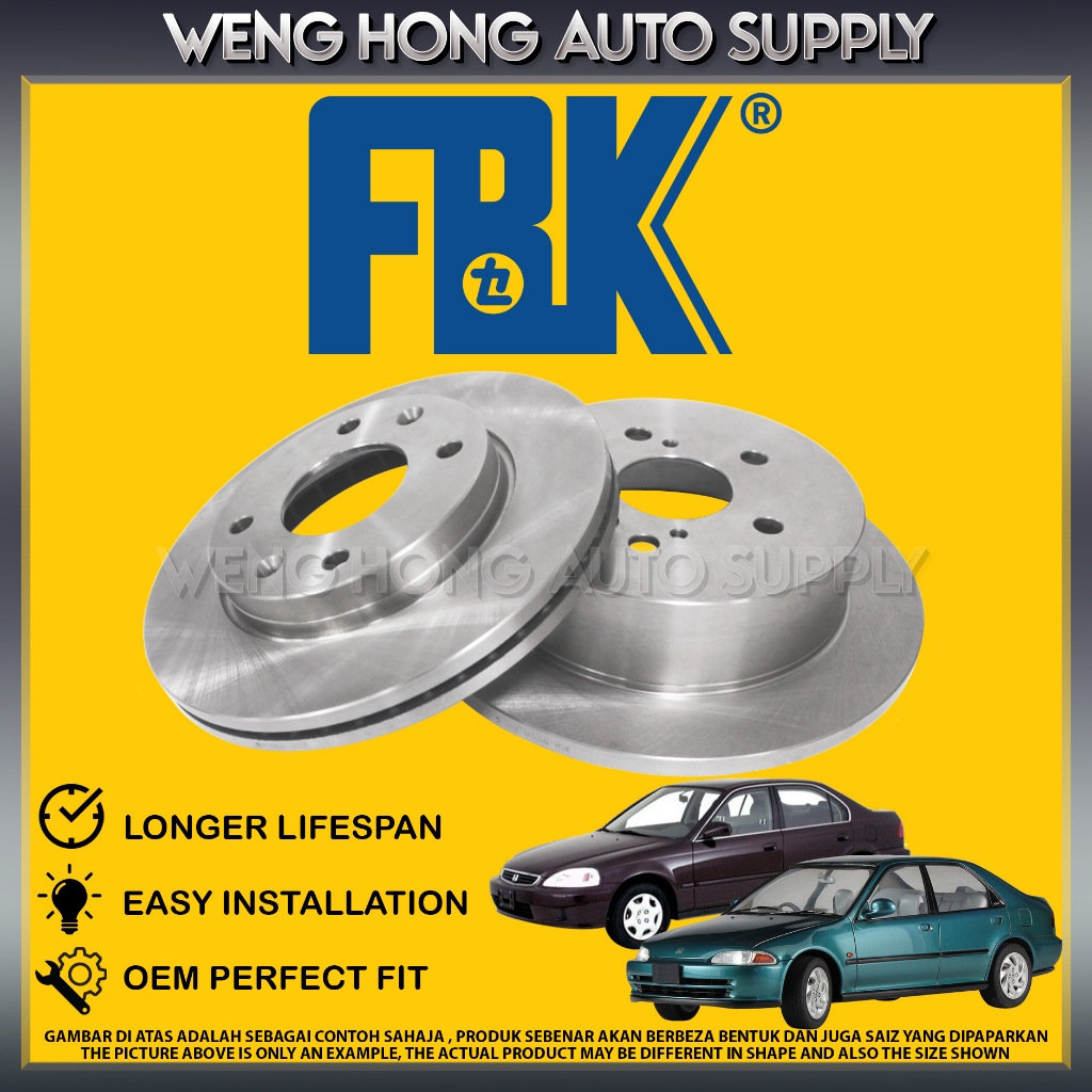 [ FBK ] Honda Civic EG SR4 , EJ EK SO4 VTEC Front Brake Disc Rotor ...