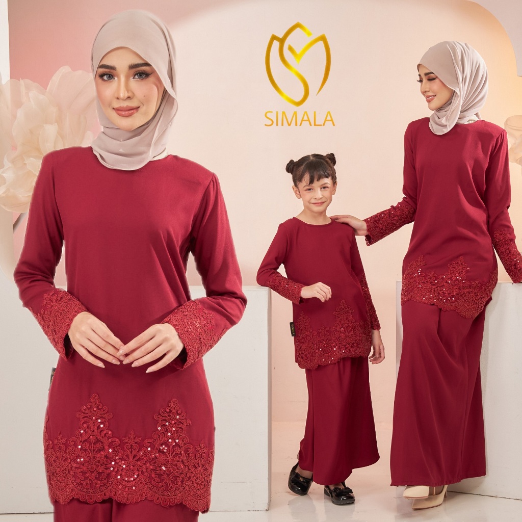 (Raya 2024)AAFIYAH Kurung Lace Labuci Exclusive (Budak)-Baju Kurung ...