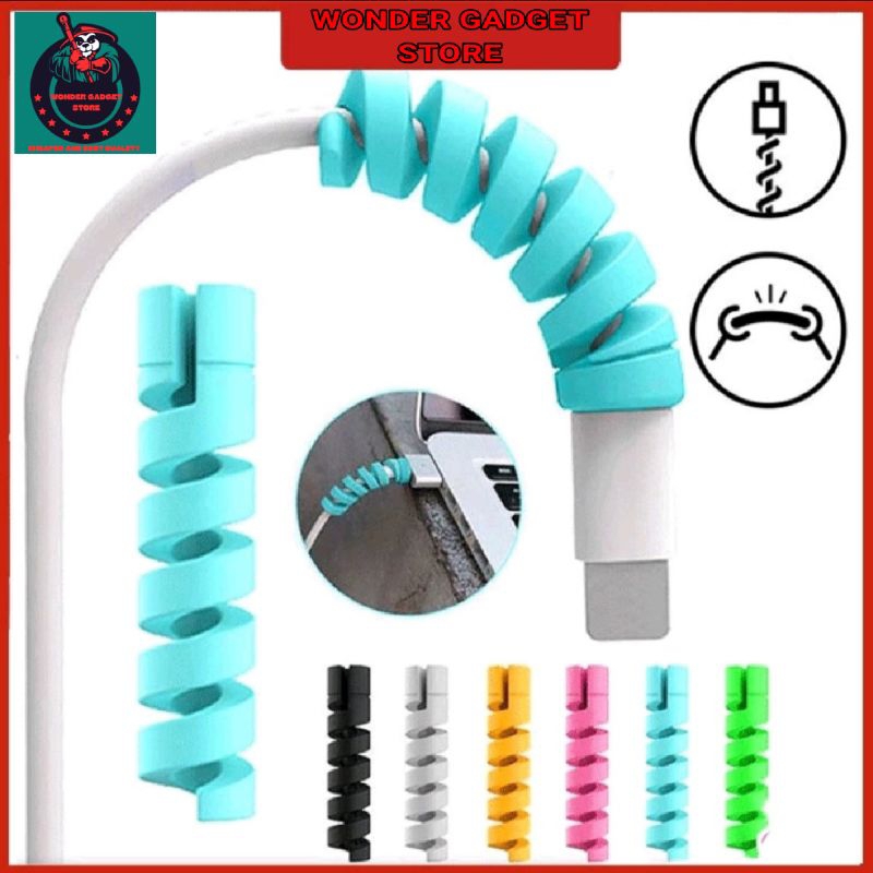 (BUY 5 FREE 1) USB Cable protector Universal Spiral Silicone [high ...