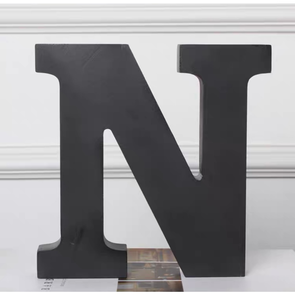 Black H8cm Waterproof Alphabet ABC Letter Box Huruf Hiasan Dinding ...