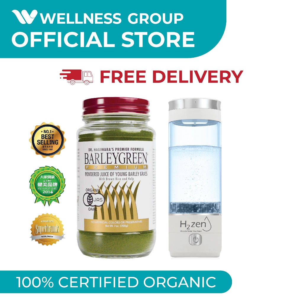 有机大麦草 BARLEYGREEN® Premium Powder with H2zen Hydrogen Water Generator ...