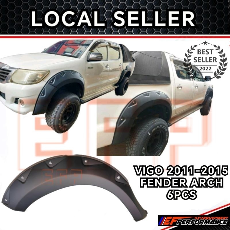 TOYOTA HILUX VIGO CHAMP 2011-2015 FENDER ARCH 7" 6PCS FRAME SKIRT COVER ...