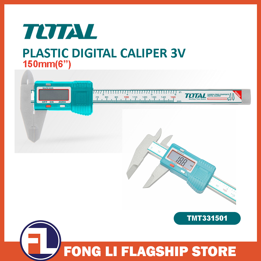 TOTAL Plastic Digital Caliper TMT331501 | Shopee Malaysia