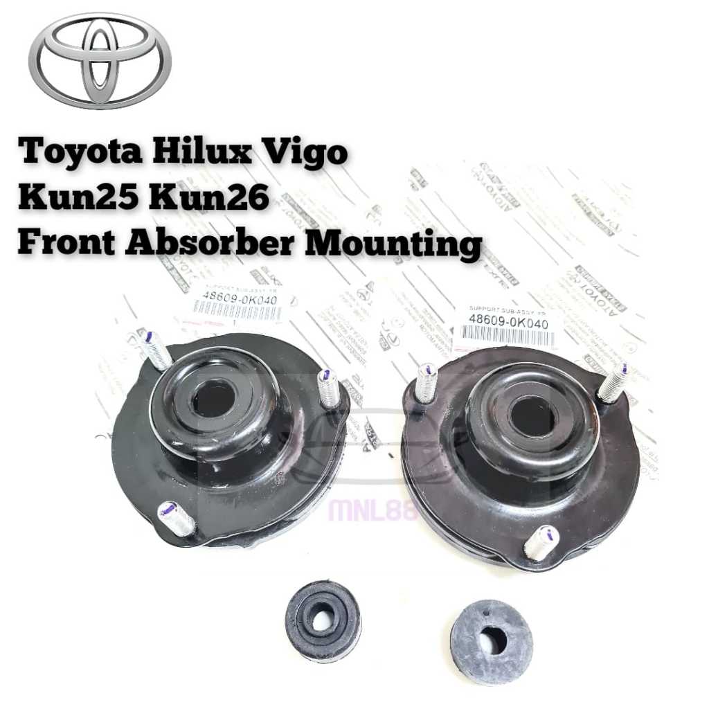 (1 Pair) Toyota Hilux Vigo KUN25 KUN26 Front Absorber Mounting 48609 ...