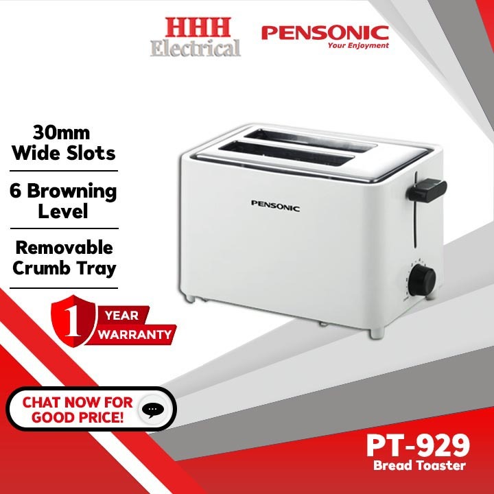 Pensonic PT-929 2-Slice Bread Toaster PT929 Cool Touch Body Pembakar Roti | Shopee Malaysia