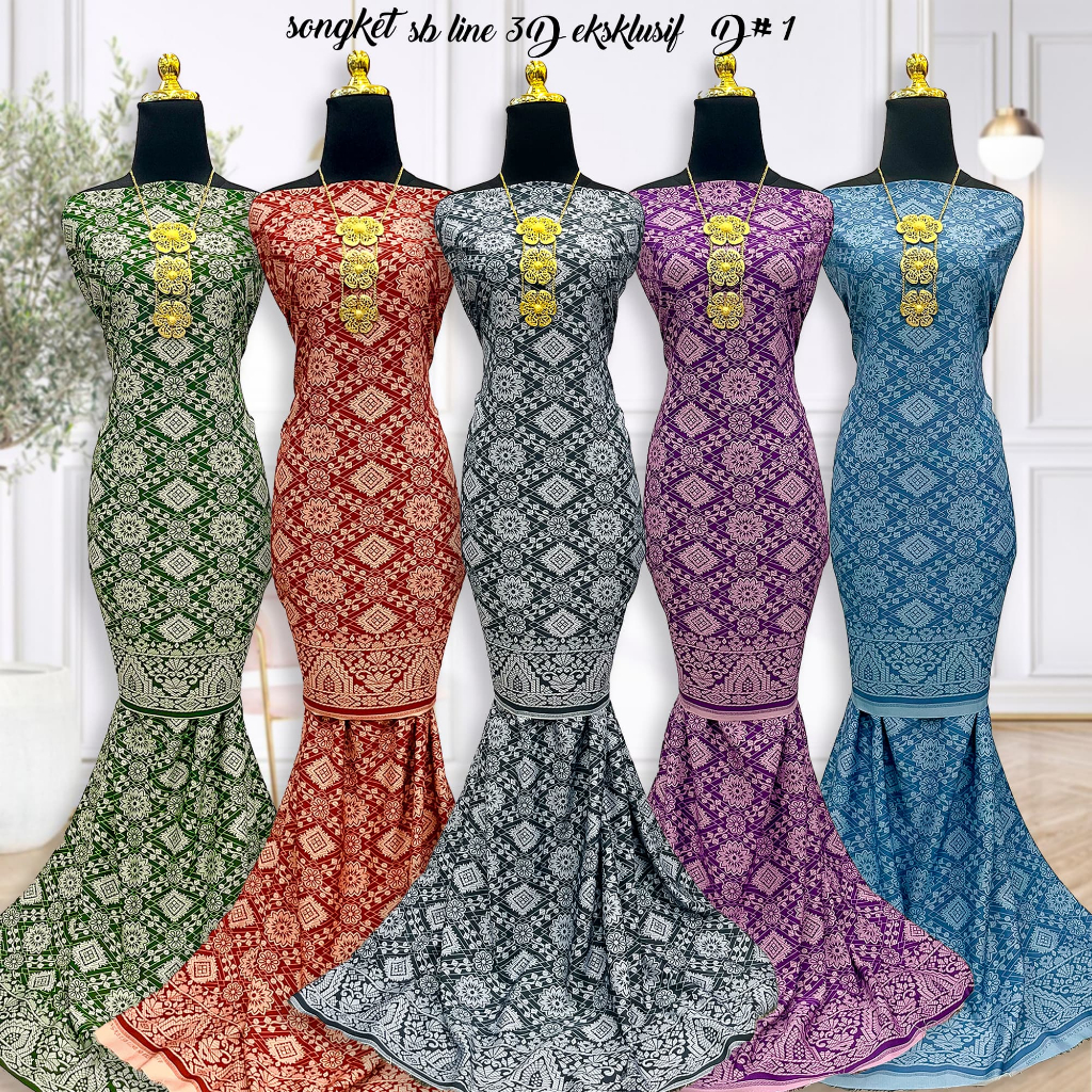 KAIN PASANG SONGKET RAYA 2024 - SB Line Printed Bidang 45" Sepasang ...