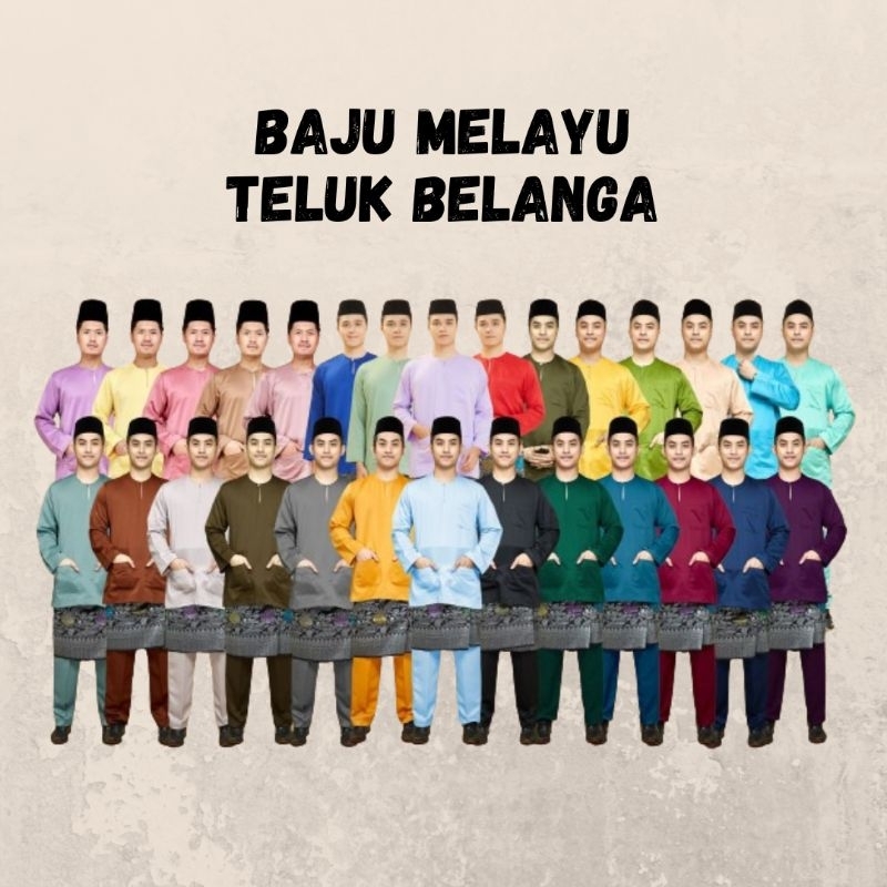 Baju Melayu Teluk Belanga | Baju melayu size XS to baju melayu Plus ...