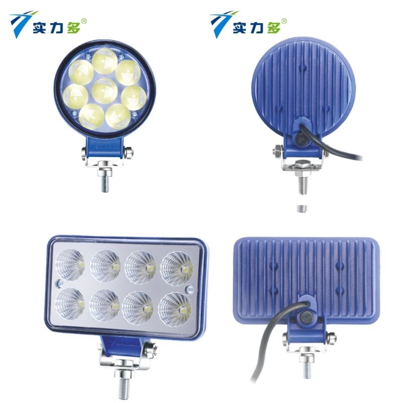 4" LED Waterproof Spotlight 9 Lens Rectangular/ Round White 12V-36V SD ...