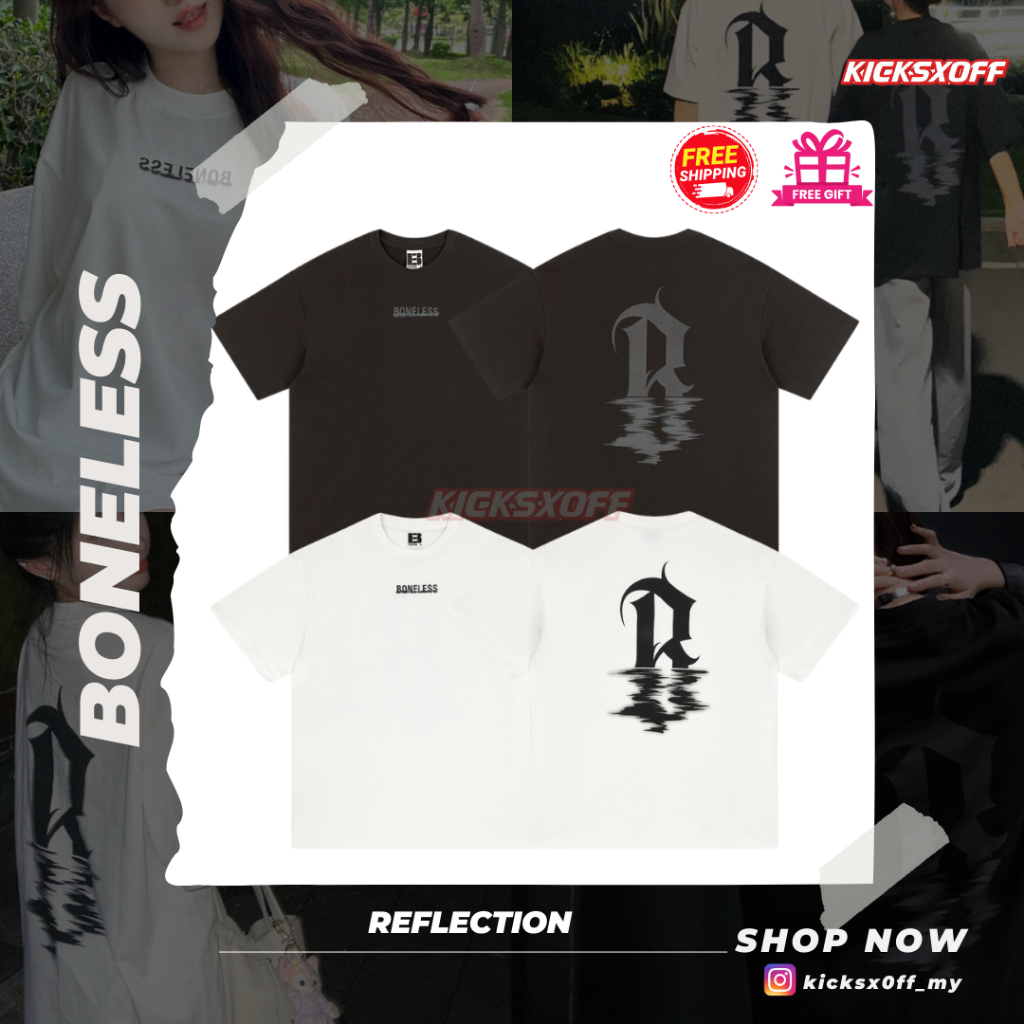 *READY STOCK* Boneless Reflection Oversized Tee Hype/Fashion/Streetwear/Couple/Unisex T-Shirt ...