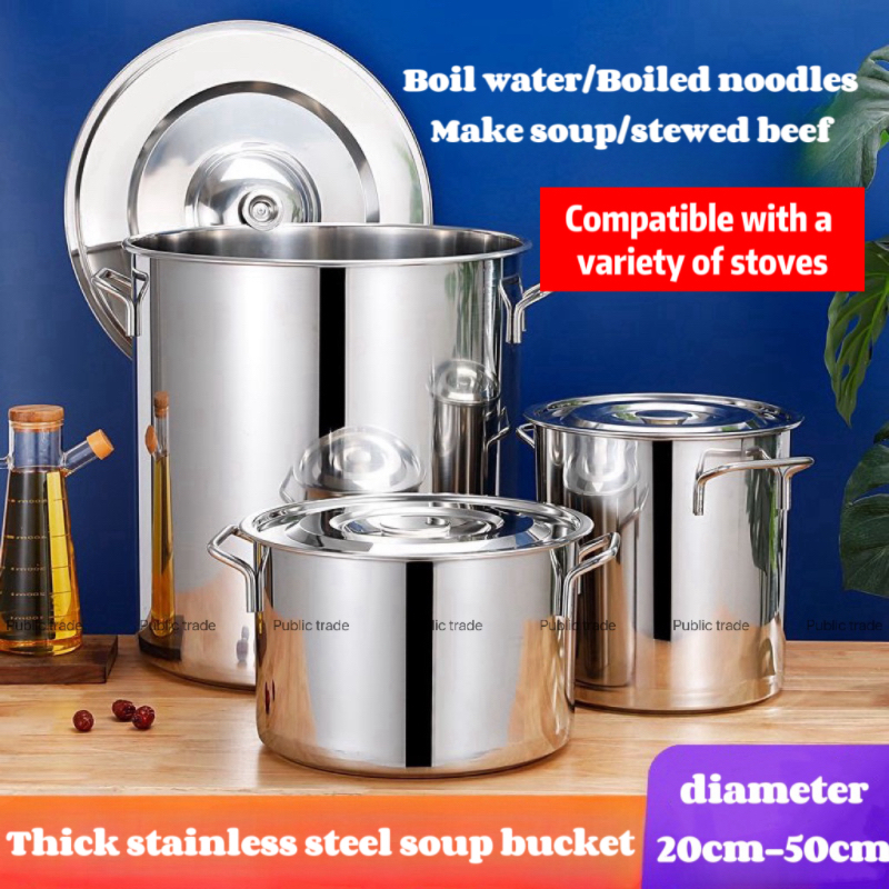 Stainless steel soup bucket stainless steel pot Periuk Sup Baldi sup ...