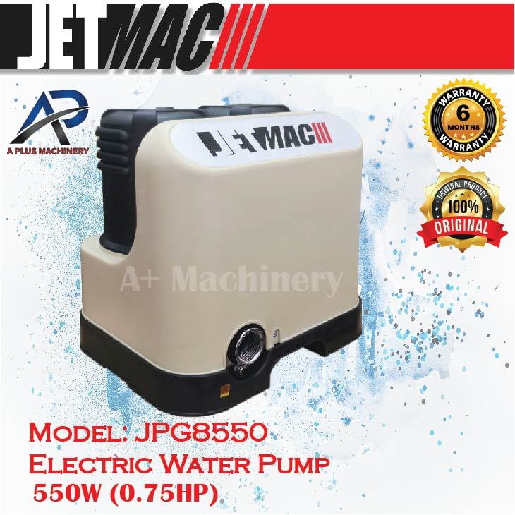 JETMAC 0.75HP/550W Automatic Quiet Operation Self Priming Pump JPG8550 ...