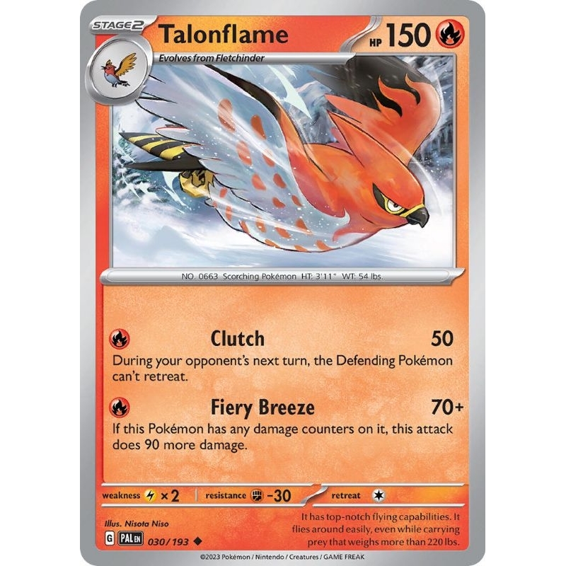[No.663 / Talonflame] Pokemon card (*not genuine product*) | Shopee ...