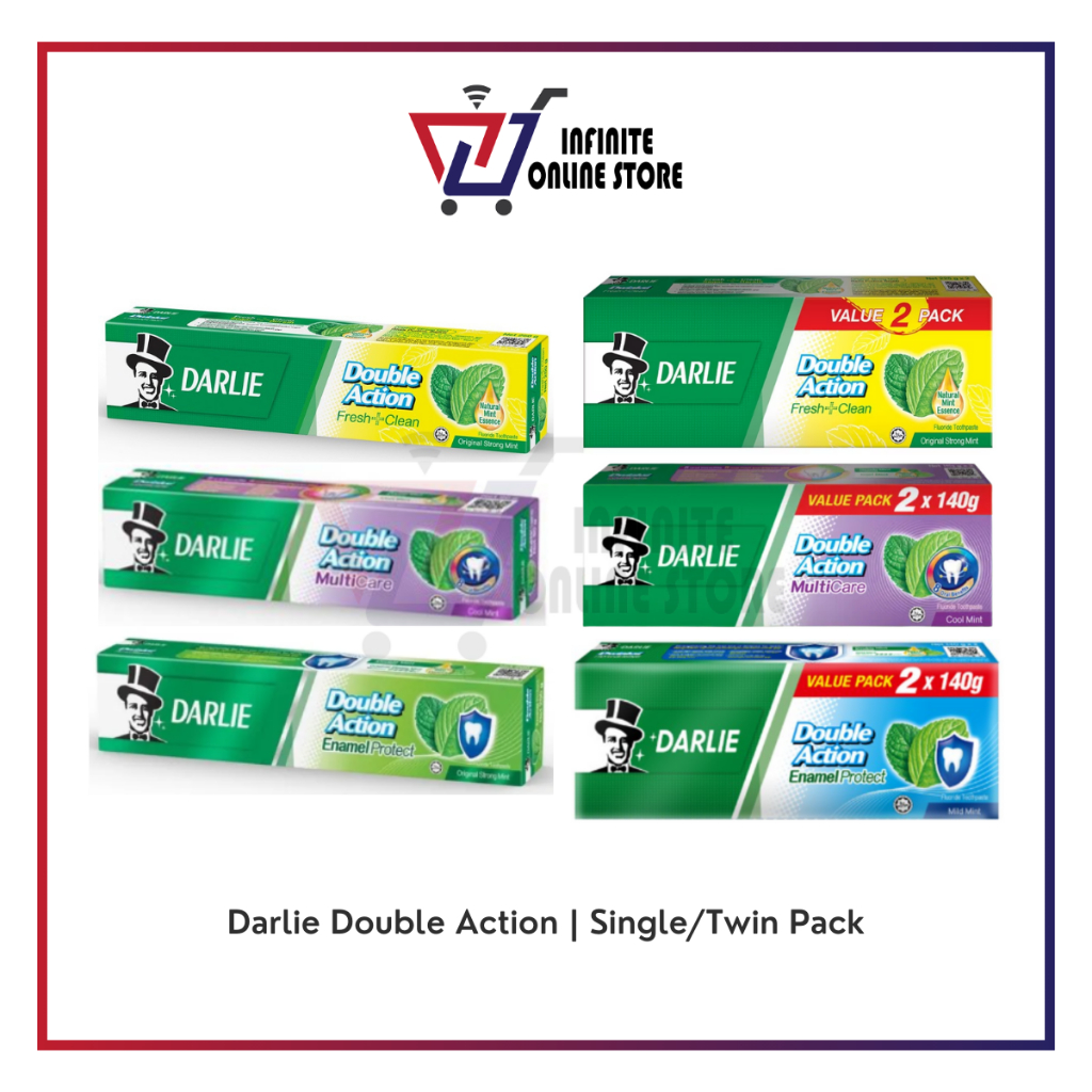 Darlie Double Action Toothpaste (Single / Twin Pack) (Fresh Clean ...