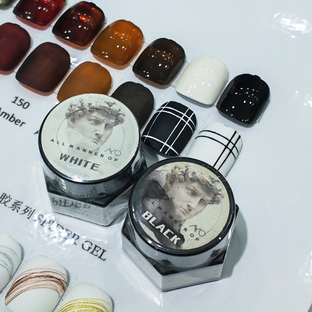 AMO white black painting gel 特调 黑白 彩绘胶 高饱和 彩绘专用 | Shopee Malaysia