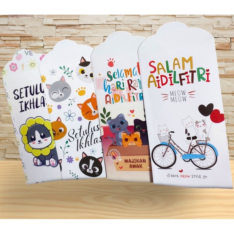Sampul Raya 10pcs/pek Kucing Cat Meow 2024 Comel Cute Sampul [FREE GIFT ...