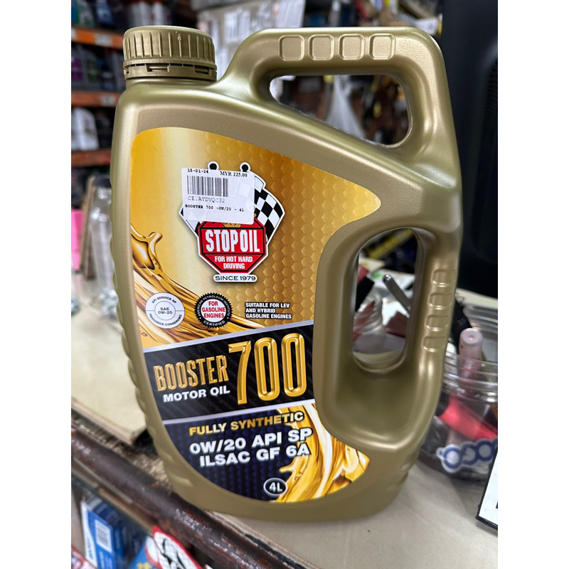 ENGINE OIL(SINCE 1979) STOP OIL 0W20 API SN BOOSTER 700 FULLY SYNTHETIC ...