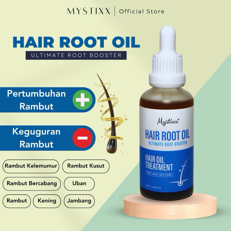 Hair Oil Mystixx Root Booster | 10 Herba Semulajadi | Hair Treatment ...