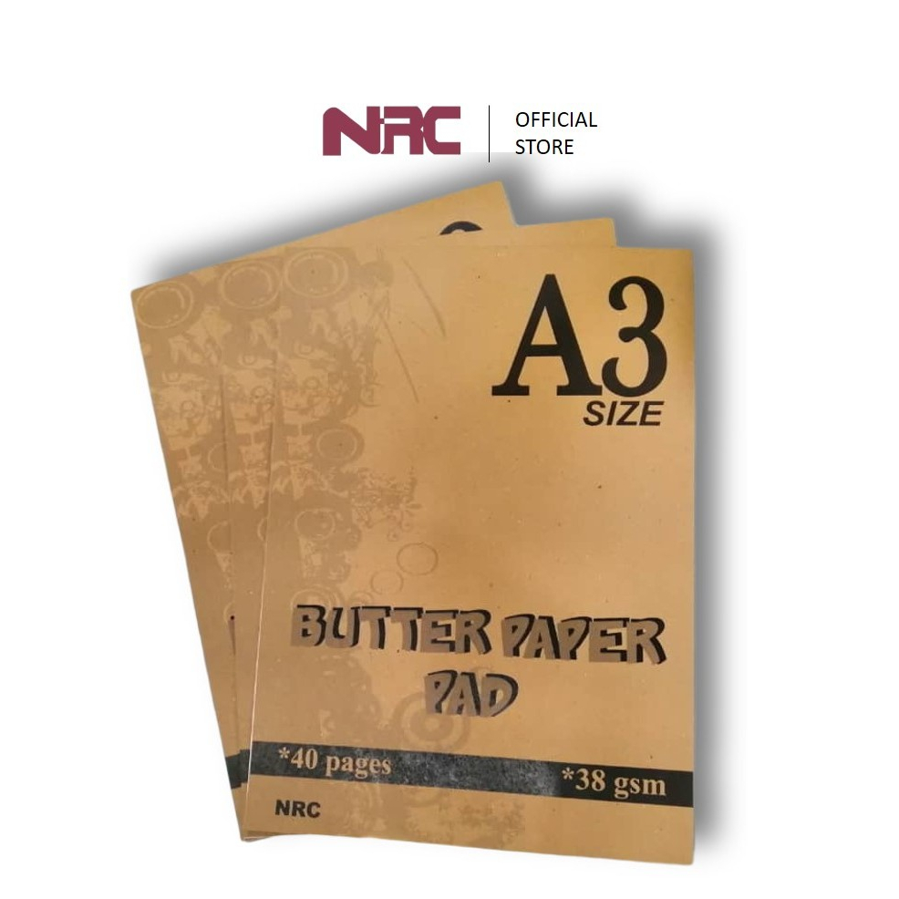 Butter Paper Pad / Drawing Paper Pad | A3 size | 40 Sheet | Shopee Malaysia