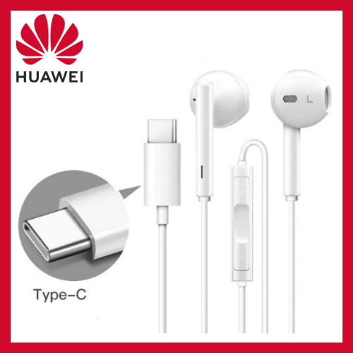 HUAWEI Earphone Type C (USB-C Edition) | 3-button With Mic Volume Wire ...