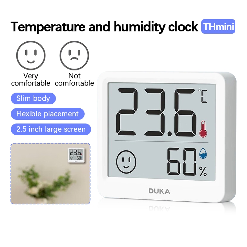 Atuman Duka Mute Temperature Humidity Clock TH1 LCD Display Home ...