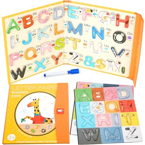 Letter Pairing ABC letter alphabet Magnetic puzzle Early learning ...