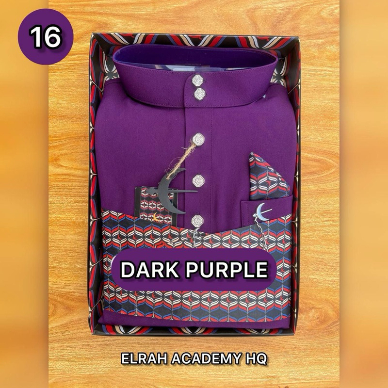 Baju Melayu Elrah Exclusive ULTIMATE 2.0 DARK PURPLE 2024 | Shopee Malaysia