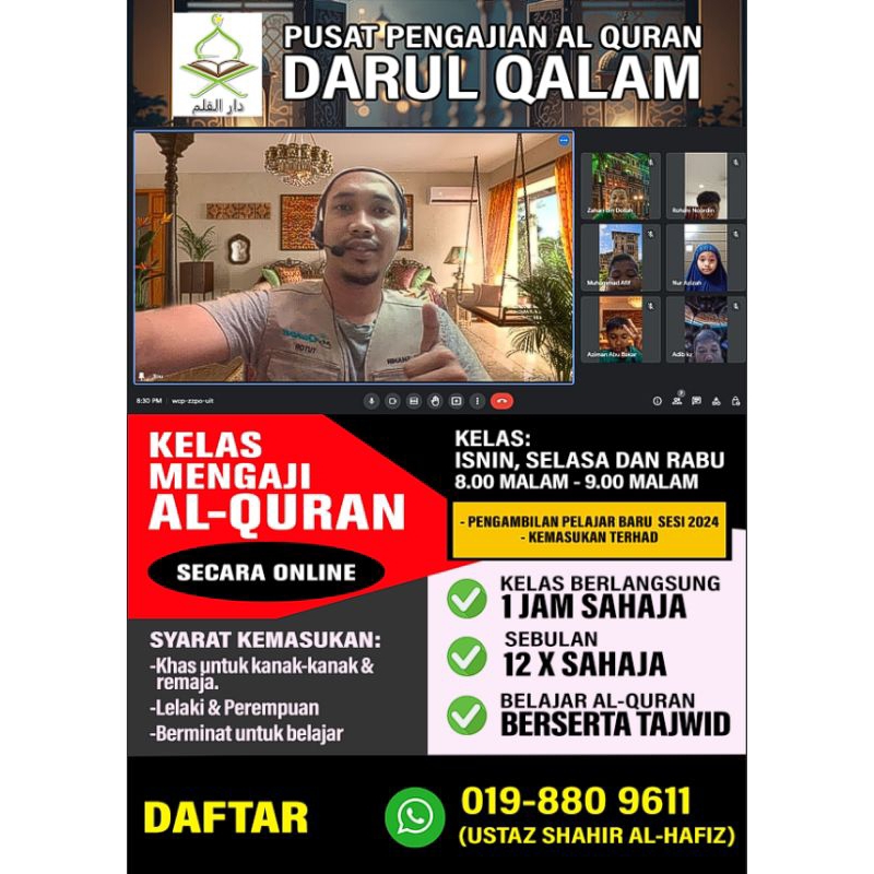 KELAS MENGAJI ONLINE (PERCUMA BUKU MUQADDAM) | Shopee Malaysia
