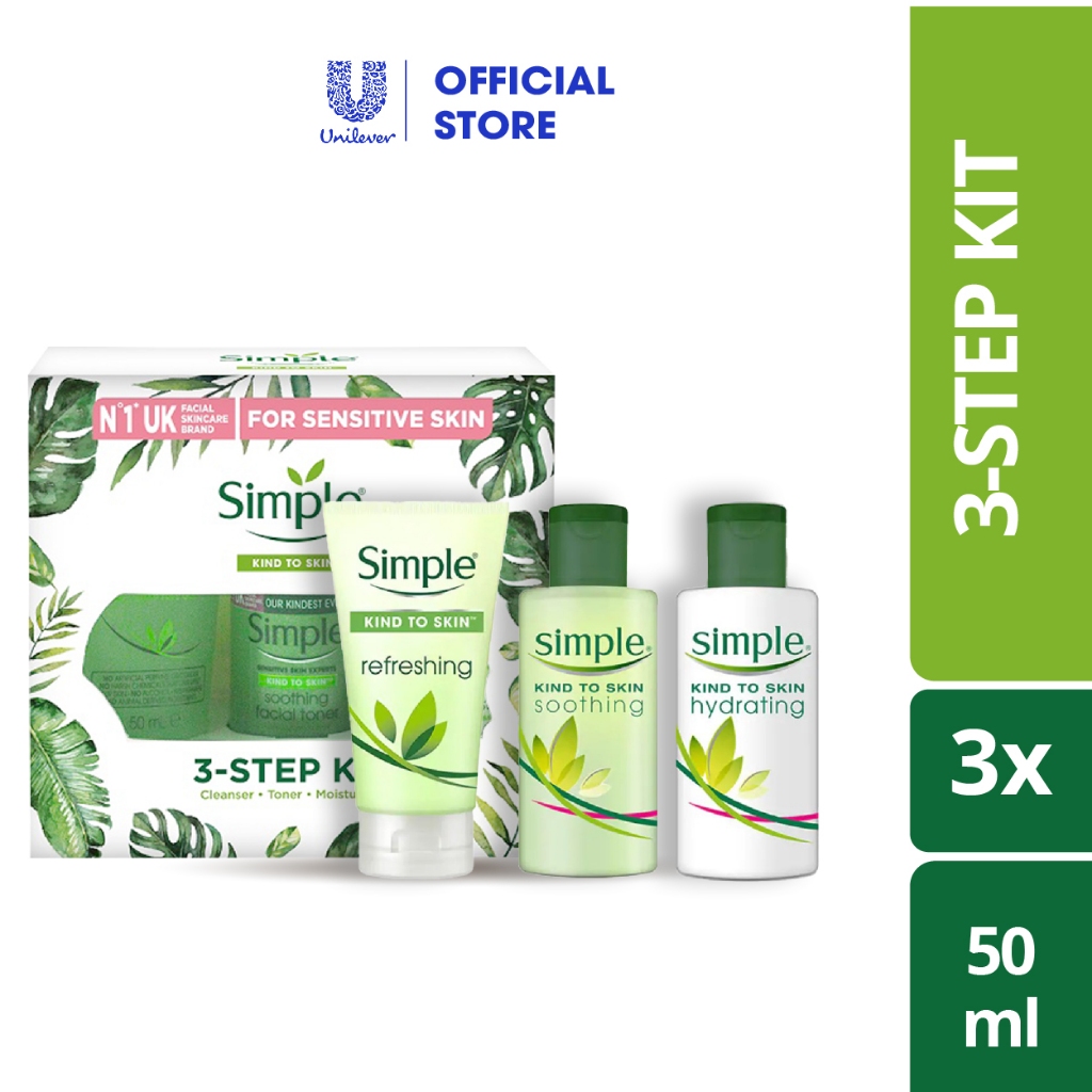 [Trial Kit Set] Simple Kind To Skin 3-Step Kit Clean & Soft & Smooth ...