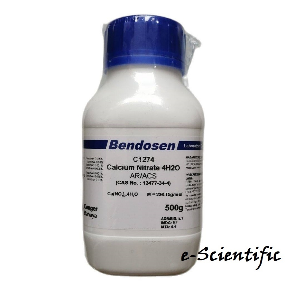 Calcium Nitrate 4H20 | Calcium Nitrate Tetrahydrate, AR, 500g, BENDOSEN ...
