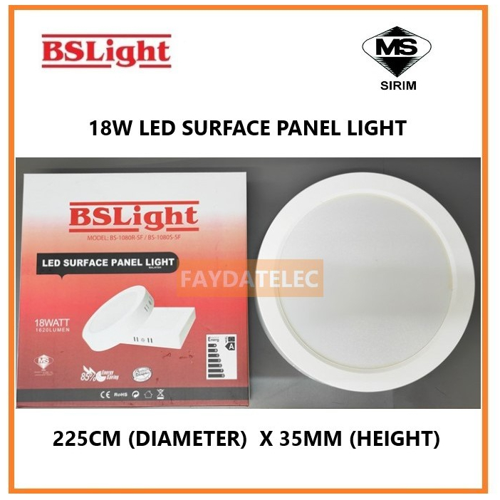 BSLight 18W Surface led Downlight (6500K/4000K/3000K) ROUND | Shopee ...
