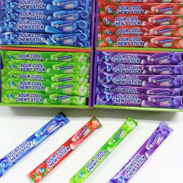 30pcs Chewy Candy Sour Cool Chewy Stick | Shopee Malaysia