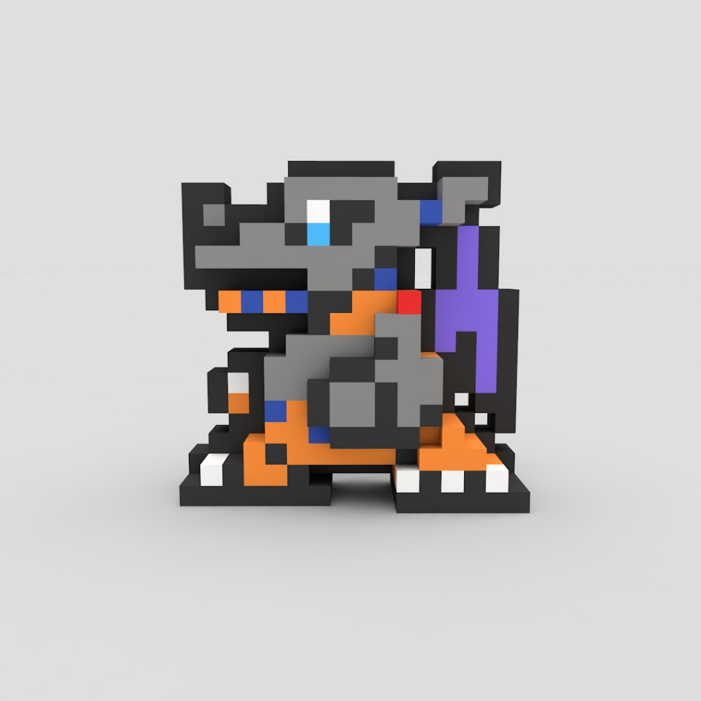 Digimon Digivice Vpet Taichi & Yamato Version Pixel Art Colour Figure ...