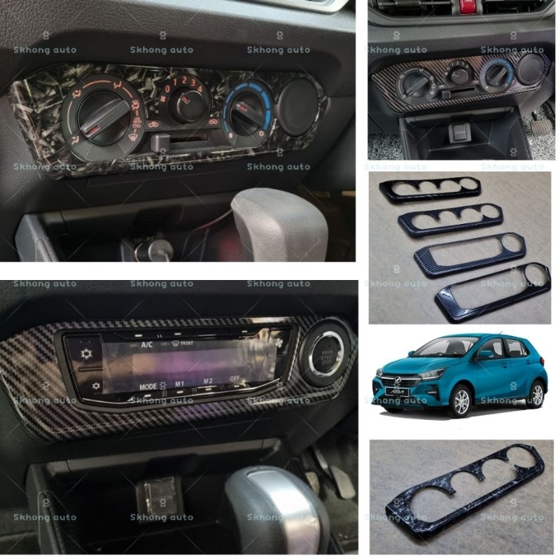 perodua axia 2023 car ac switch panel frame cover garnish accessories ...