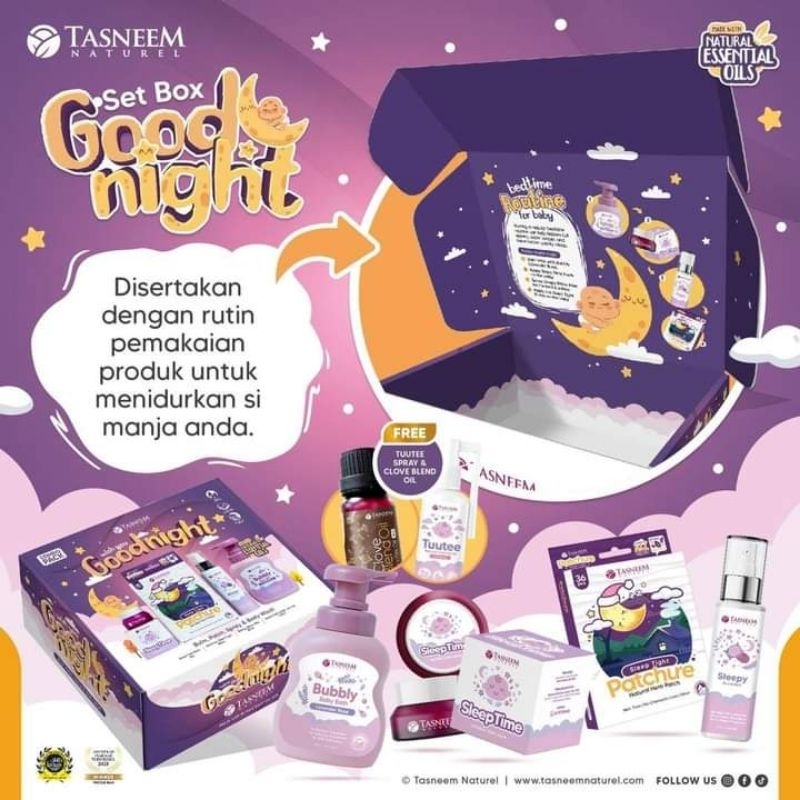 Tasneem Naturel Set Goodnight Anak Tidur Lena Bayi Newborn Sleep Time ...