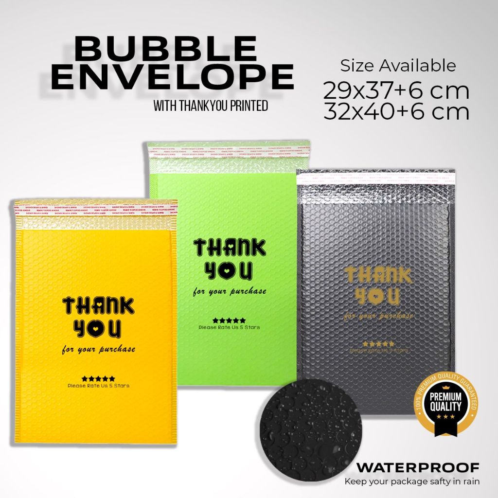THANK YOU Colourful Bubble Courier Bag | Self Adhesive Bubble Mailer ...