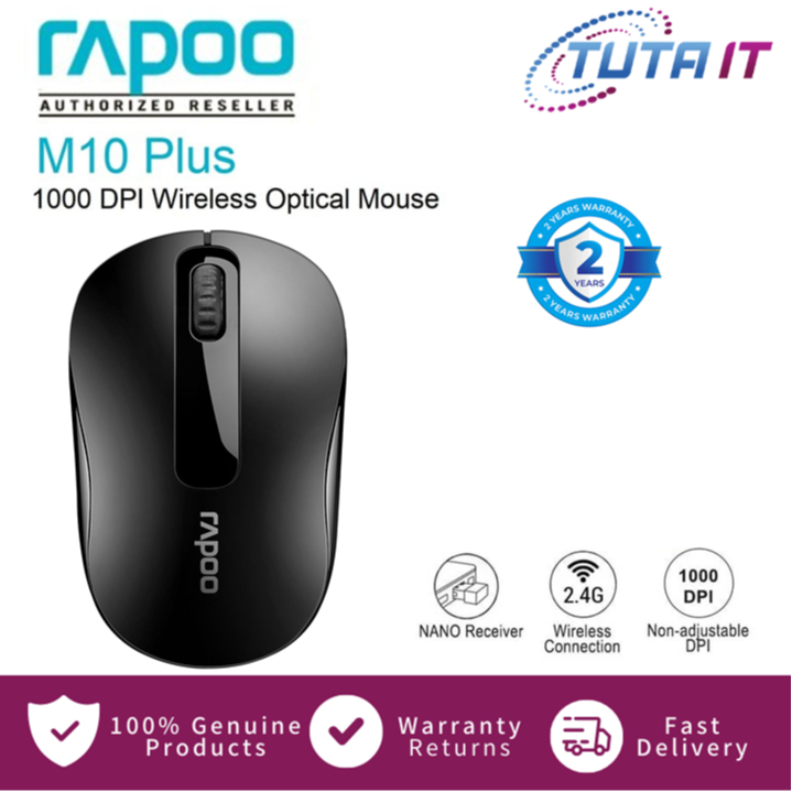 Rapoo M10 Plus 2.4GHz Wireless Optical Mouse | Shopee Malaysia
