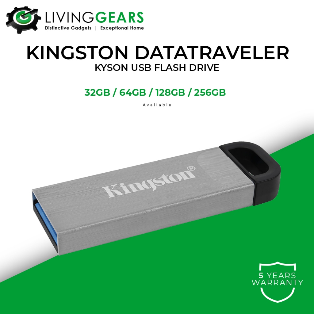 KINGSTON FLASH DRIVE USB 3.2 DATATRAVELER KYSON ( 32GB / 64GB / 128GB ...