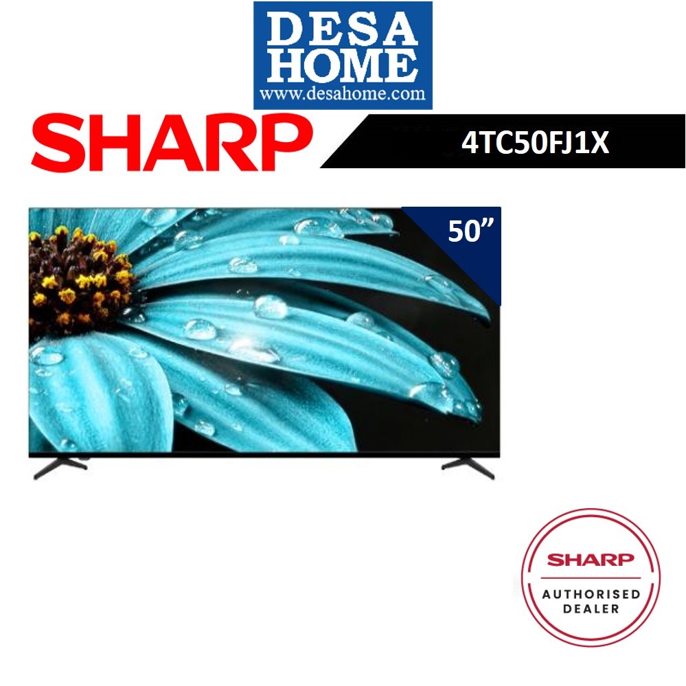 Sharp 4TC50FJ1X 50'' FJ1 Series 4K UHD Google TV [Free HDMI Cable & TV Bracket] | Shopee Malaysia