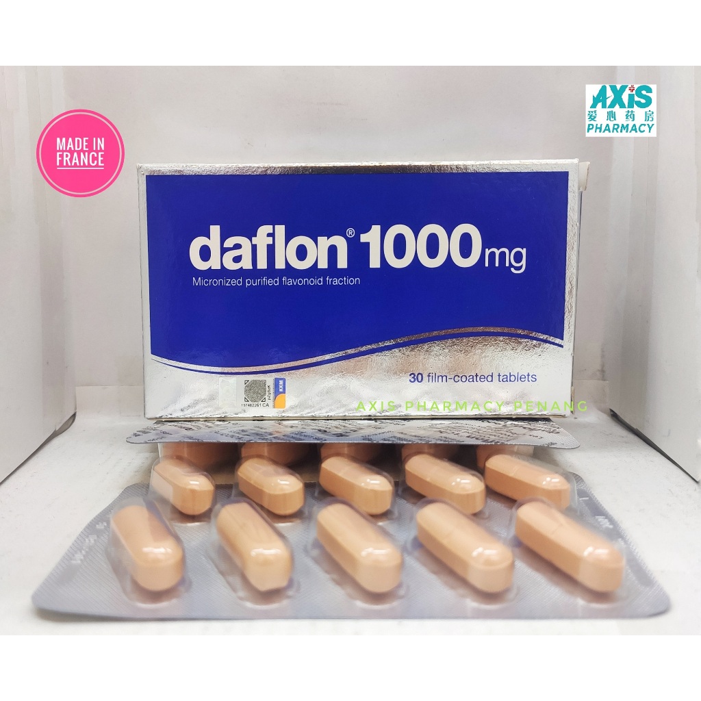 Daflon 1000mg Tab 10's x 3 [Diosmin/Hesperidin] (Exp 08/2027) | Shopee ...