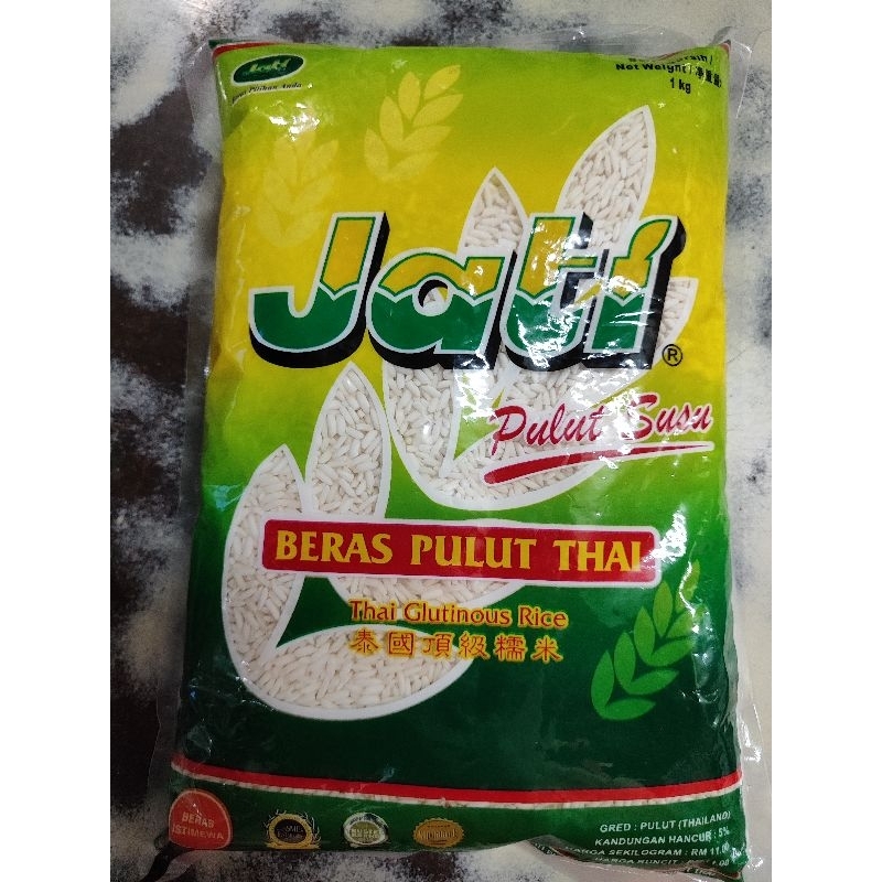 Jati Pulut Susu Thai 1kg/ PULUT PUTEH VIETNAMESE repack 1kg | Shopee ...