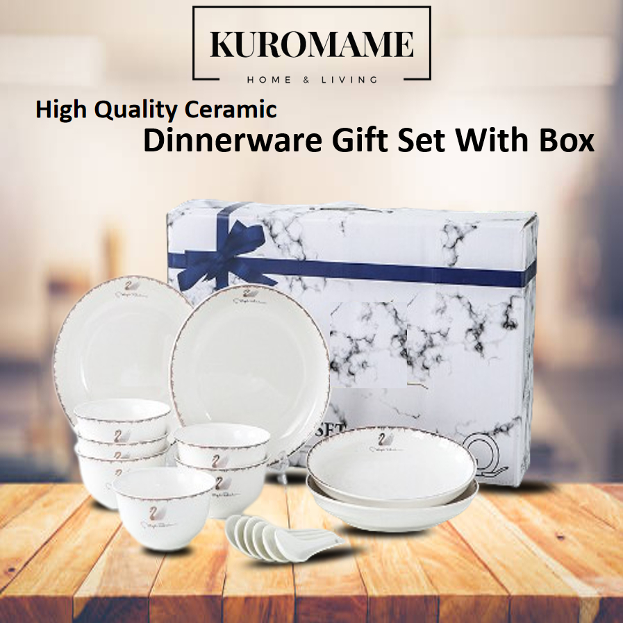 Ceramic Dinnerware Gift Set With Box Bowl Set Mangkuk Pinggan Seramik ...