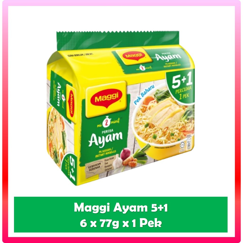 (Exp 31.3.2026) Maggi Kari 5x79g Maggi Ayam 5x77g | Shopee Malaysia