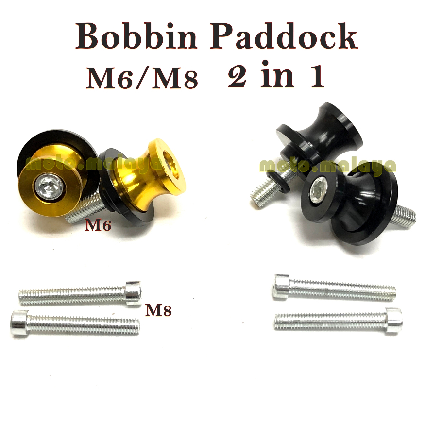 BOBBIN PADDOCK BOBIN SWING ARM ( M6 M8 ) FOR R15 R25 MT07 MT09 NINJA 250 400 650 Z250 ER6 VERSYS ...