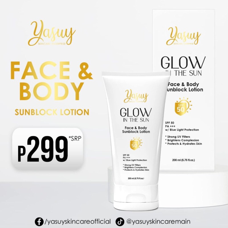 YASUY FACE & BODY SUNBLOCK LOTION SPF 50 200ML | Shopee Malaysia