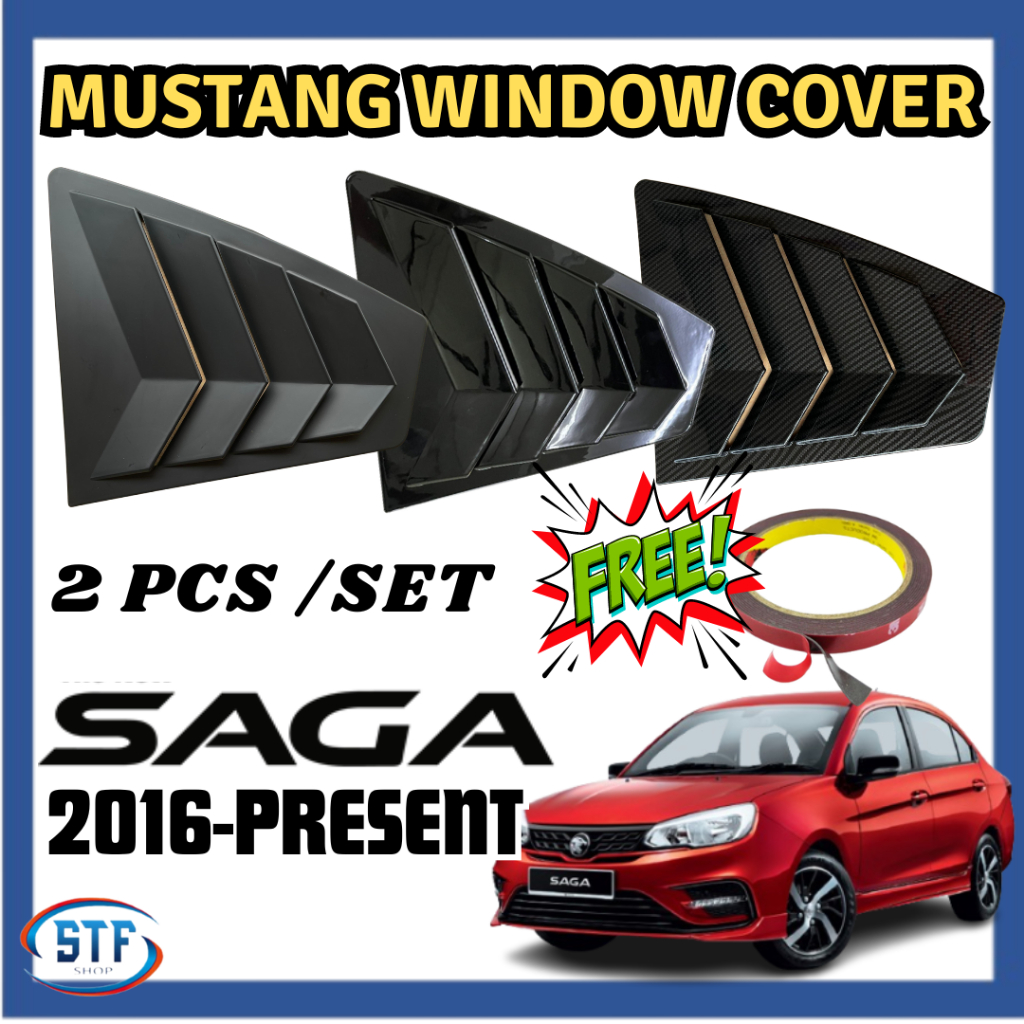 Proton Saga 2016-2025 VVT Mustang Window Cover / Rear Window Side ...