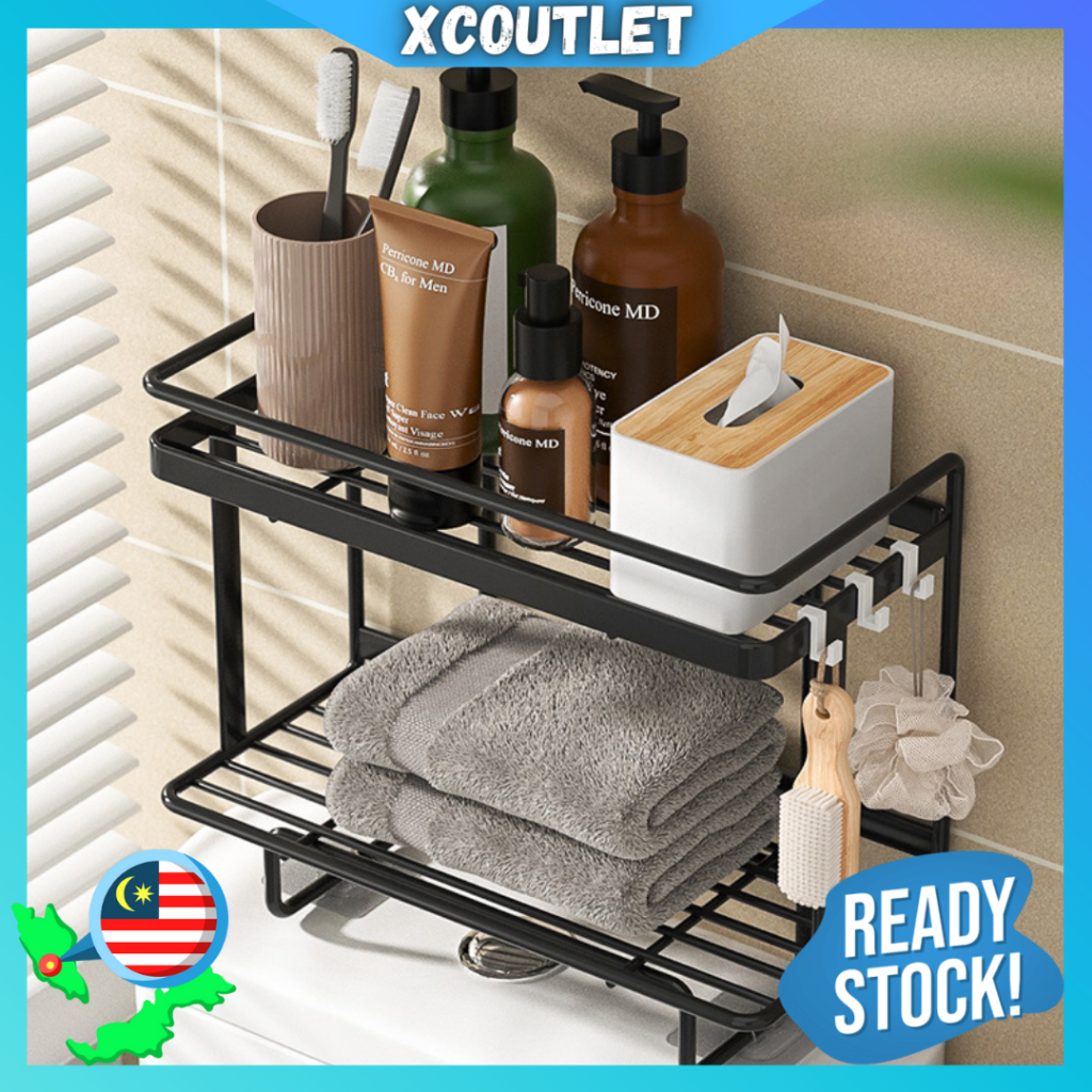 Bathroom Rack Toilet Rack Rak Shampoo Storage Organizer Tandas Toilet ...