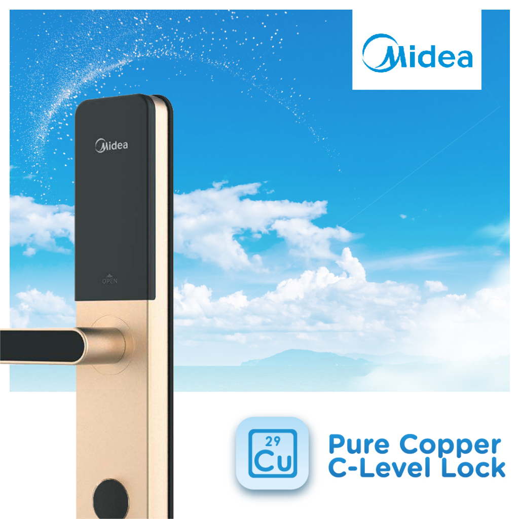 Midea NexGen SmartLock High Tech Keyless Entry Door Lock with Biometric ...