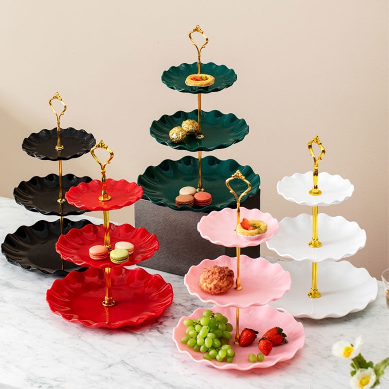 3 Tier High Tea Stand Pastry Food Display Platter / rak desert ...