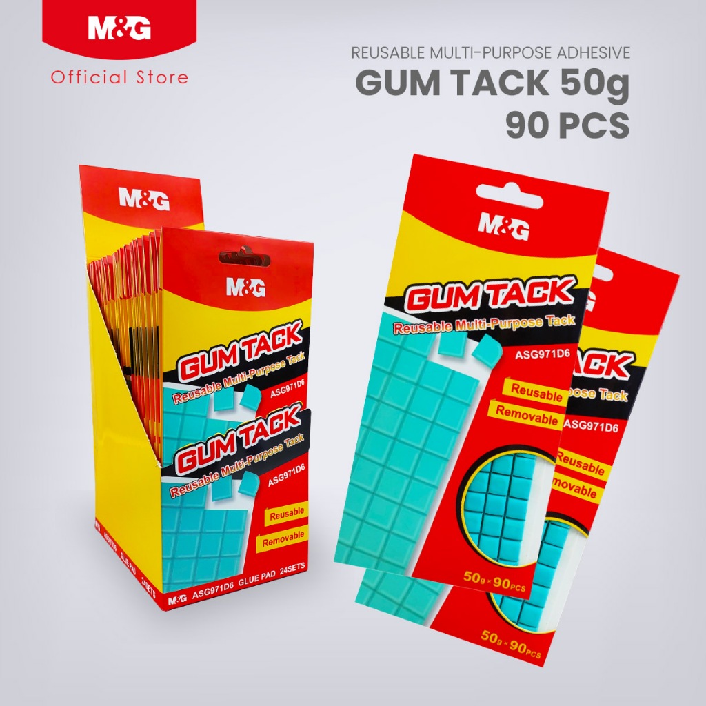 M&G GUM TACK 50g 90pcs Reusable Multipurpose Adhesive Sticky Putty ...