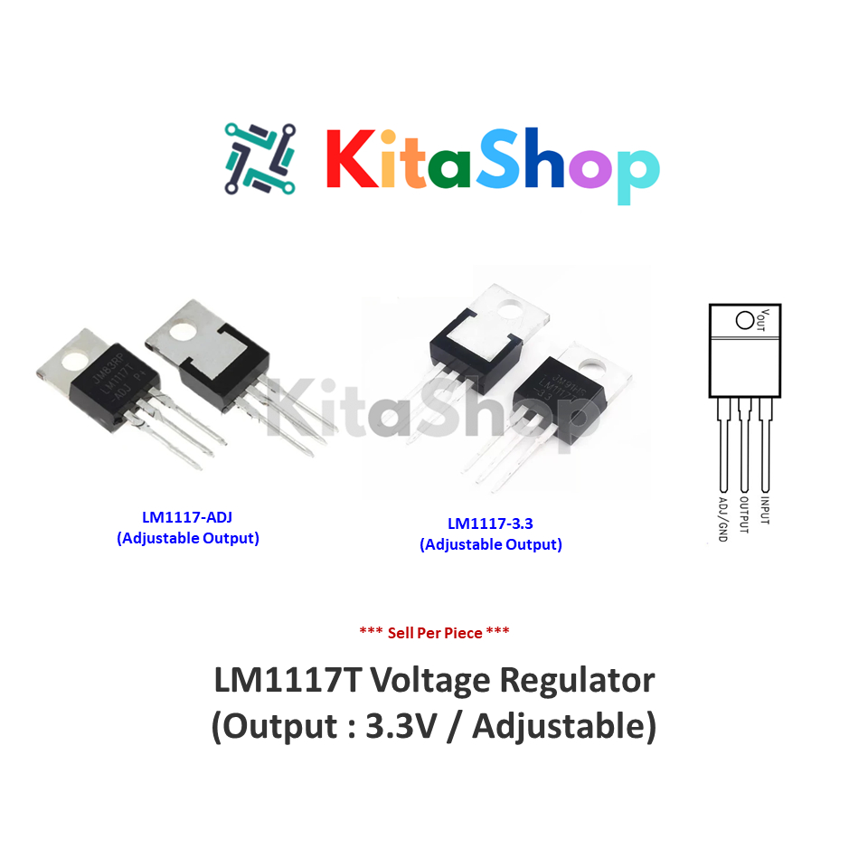 LM1117T Voltage Regulator (Output : 3.3V / Adjustable) | Shopee Malaysia